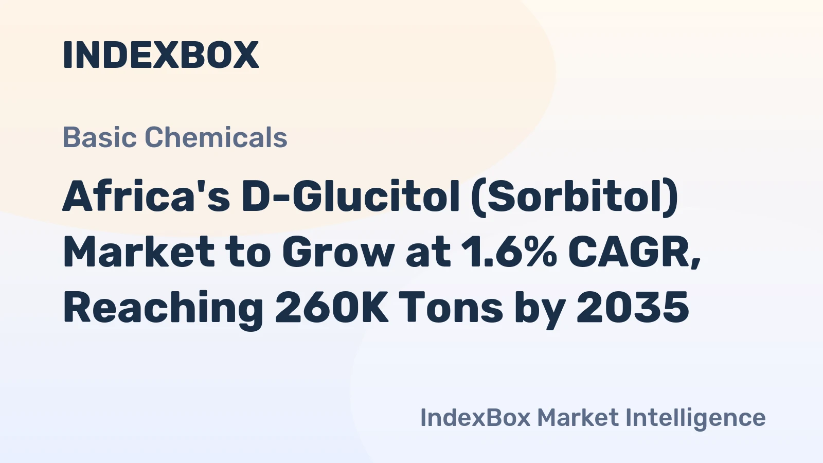Africa's D-Glucitol (Sorbitol) Market to Grow at 1.6% CAGR, Reaching 260K Tons by 2035