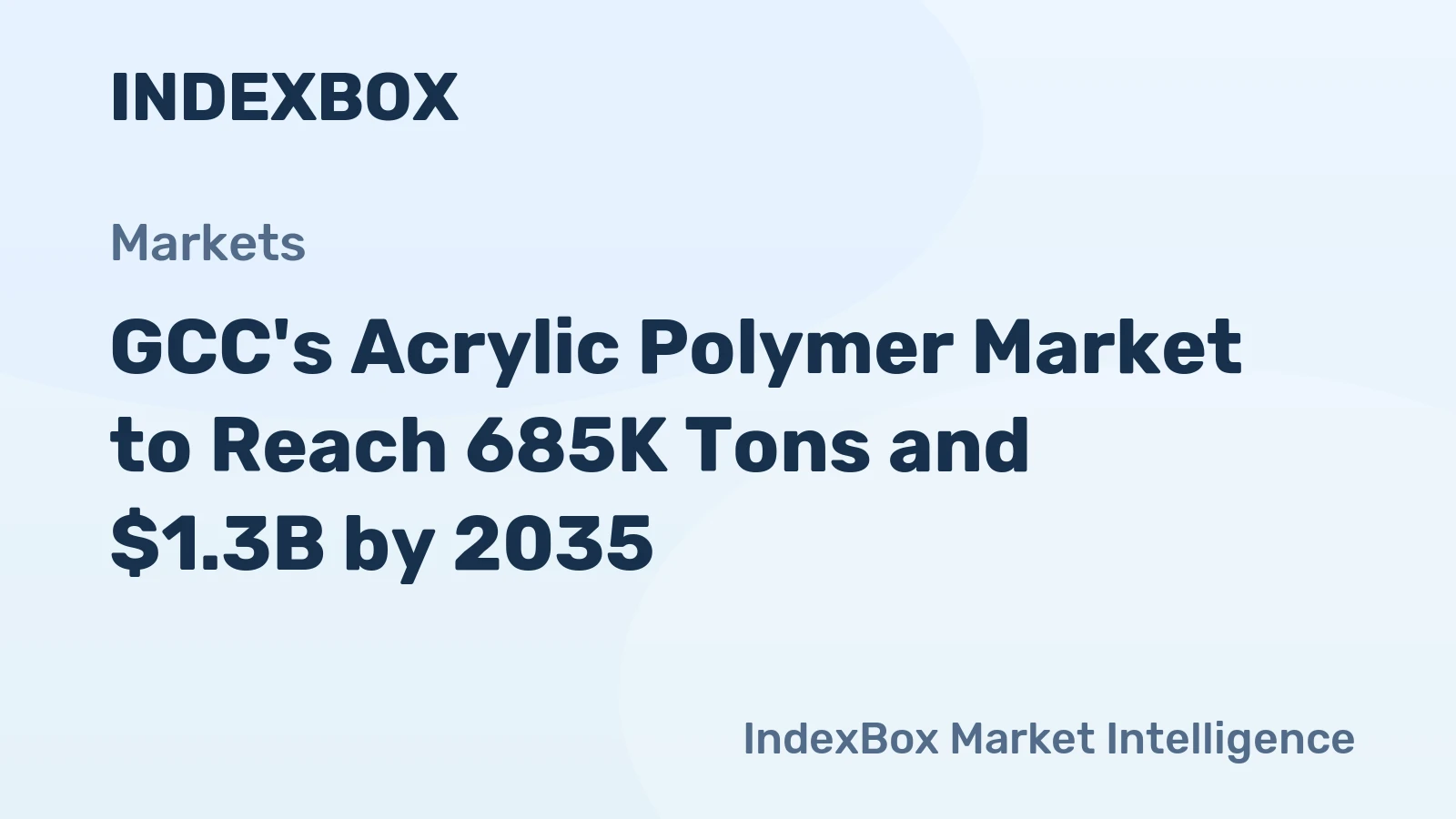 GCC's Acrylic Polymer Market to Reach 685K Tons and $1.3B by 2035