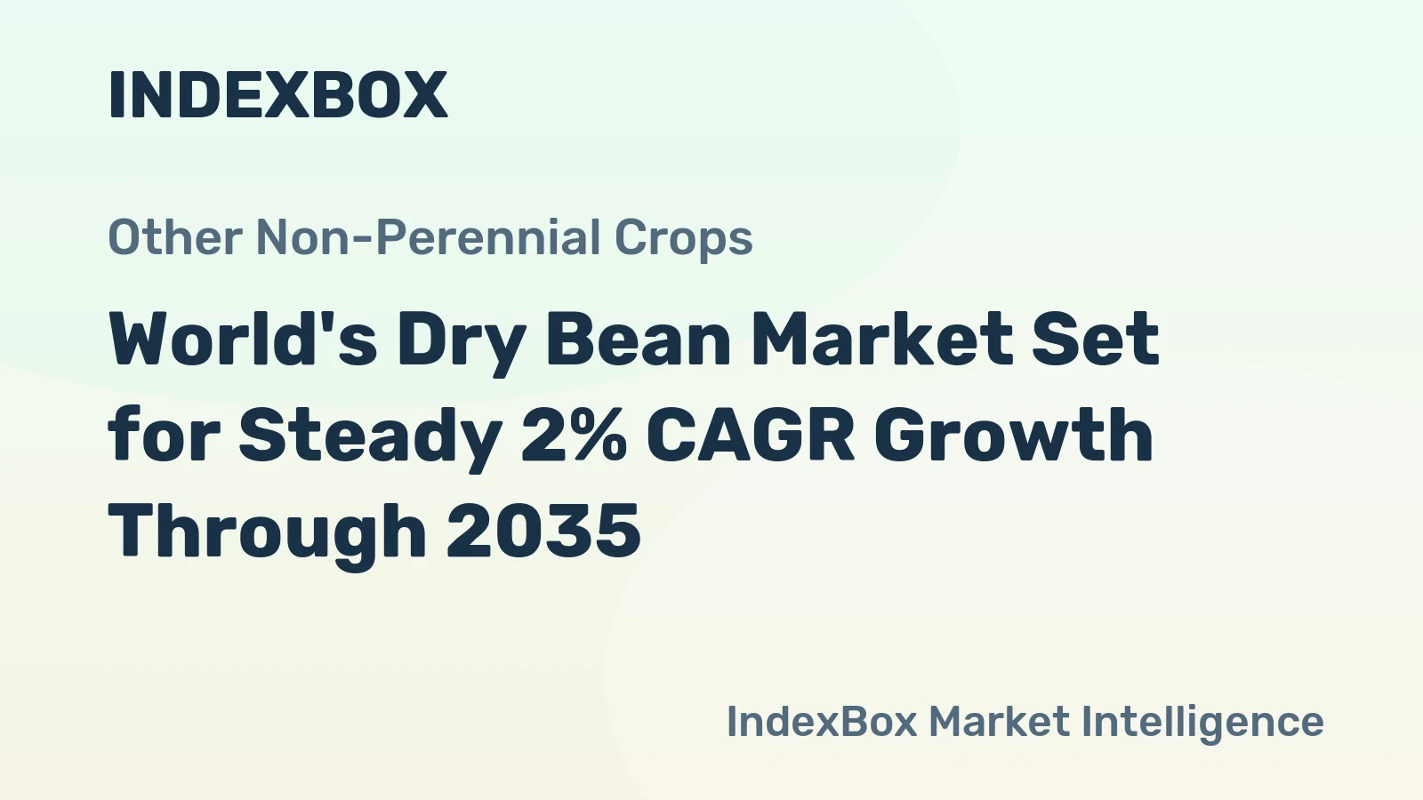 World's Dry Bean Market Set for Steady 2% CAGR Growth Through 2035
