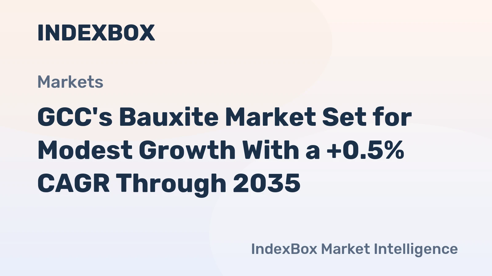 GCC's Bauxite Market Set for Modest Growth With a +0.5% CAGR Through 2035