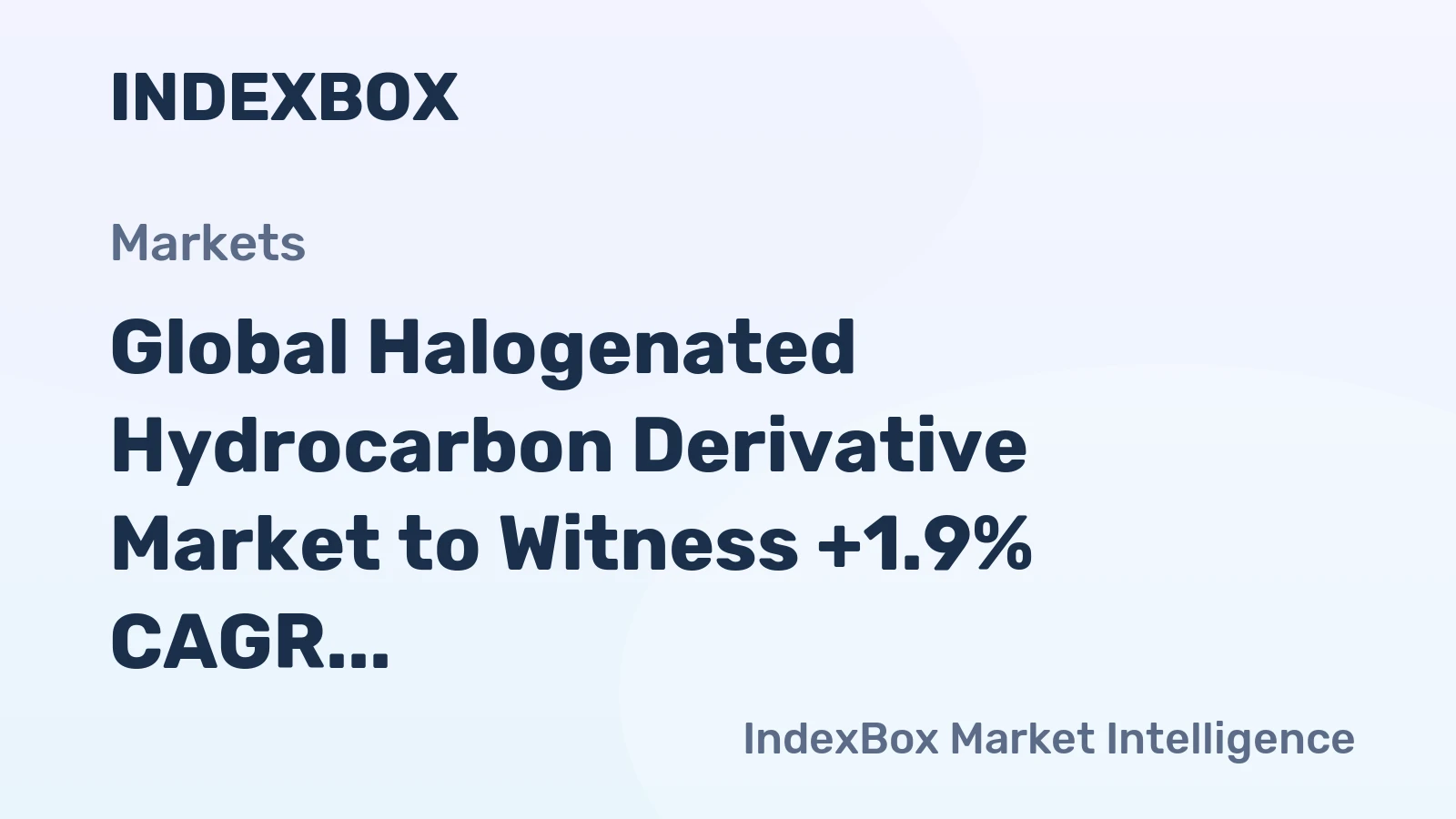 Global Halogenated Hydrocarbon Derivative Market to Witness +1.9% CAGR Growth from 2024 to 2035