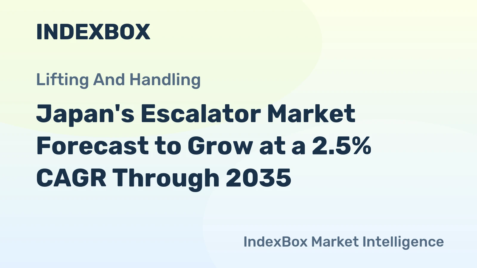 Japan's Escalator Market Forecast to Grow at a 2.5% CAGR Through 2035