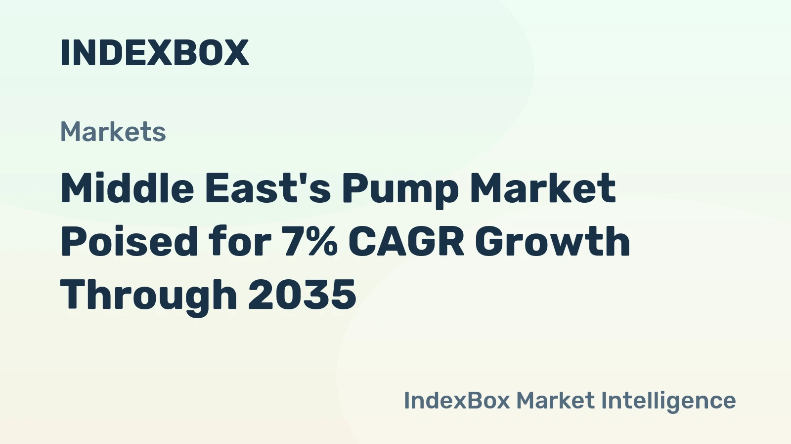 Middle East's Pump Market Poised for 7% CAGR Growth Through 2035