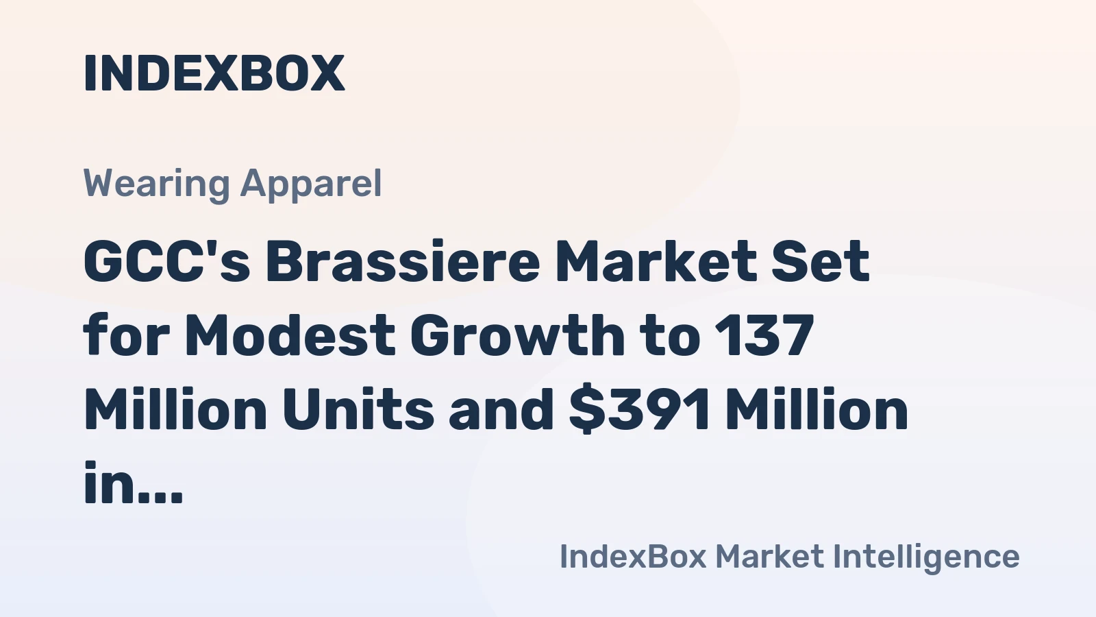 GCC's Brassiere Market Set for Modest Growth to 137 Million Units and $391 Million in Value