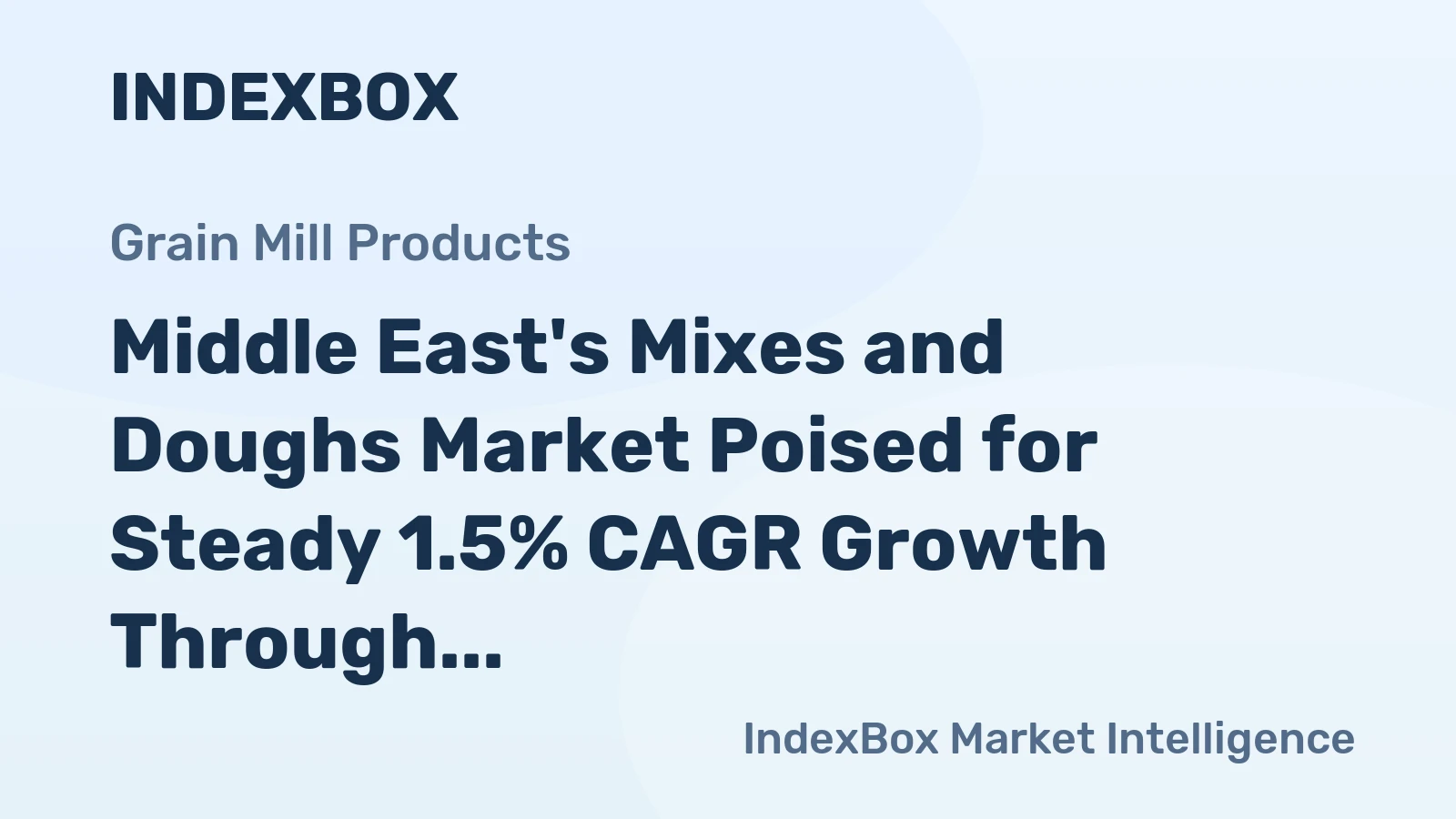 Middle East's Mixes and Doughs Market Poised for Steady 1.5% CAGR Growth Through 2035