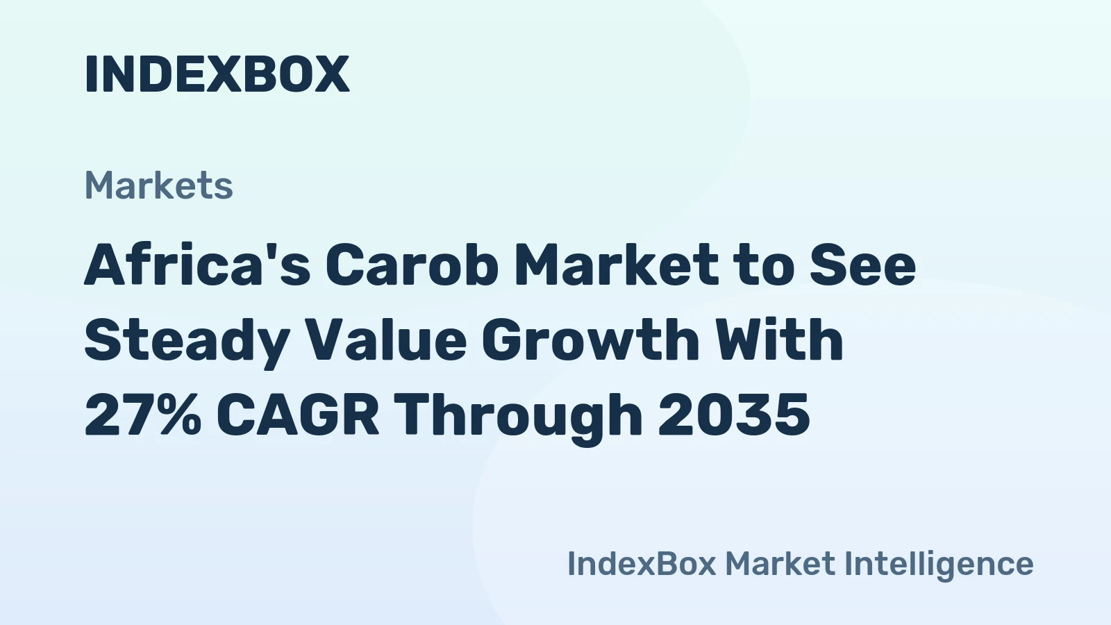Africa's Carob Market to See Steady Value Growth With 27% CAGR Through 2035