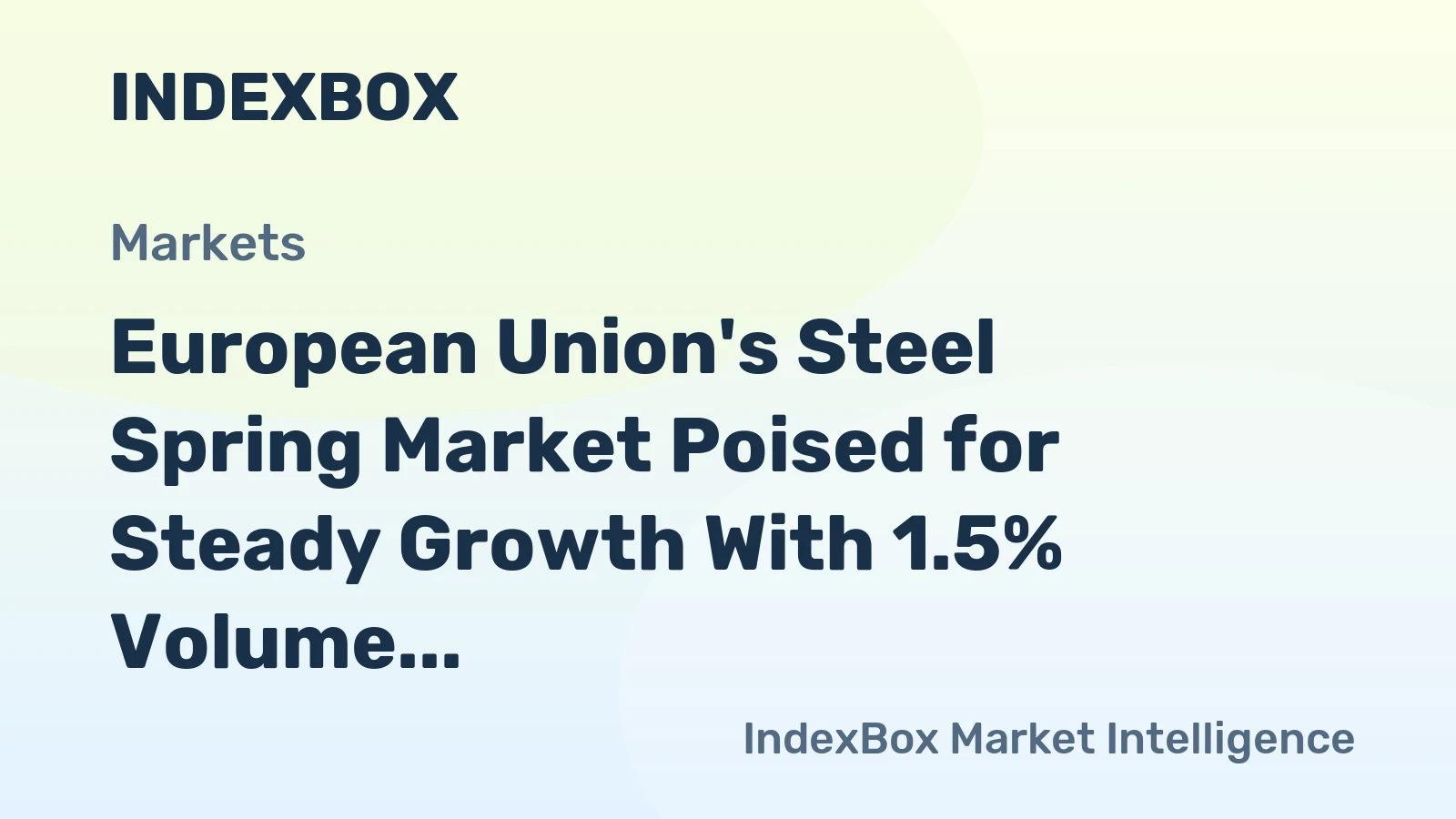 European Union's Steel Spring Market Poised for Steady Growth With 1.5% Volume CAGR Through 2035