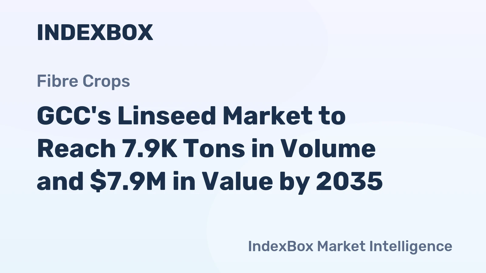 GCC's Linseed Market to Reach 7.9K Tons in Volume and $7.9M in Value by 2035