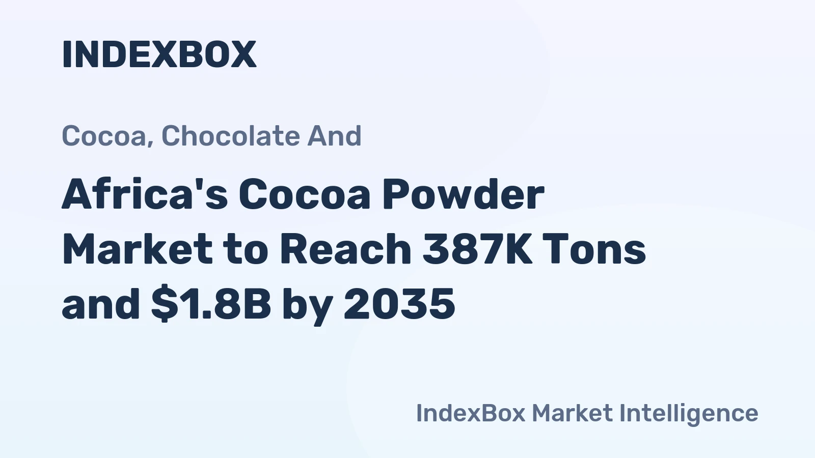Africa's Cocoa Powder Market to Reach 387K Tons and $1.8B by 2035