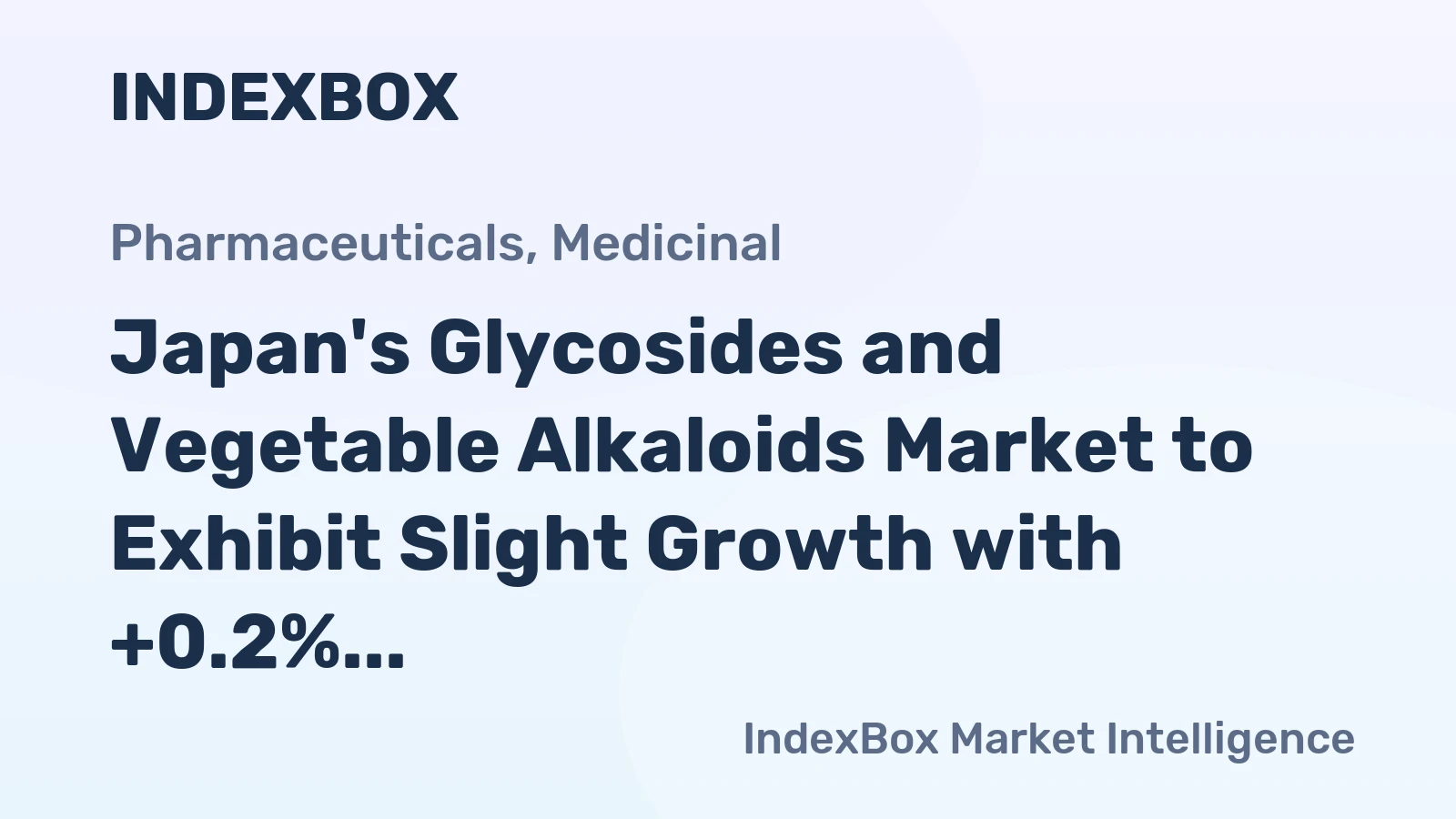 Japan's Glycosides and Vegetable Alkaloids Market to Exhibit Slight Growth with +0.2% CAGR Over Next Decade