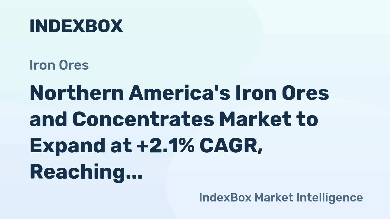 Northern America's Iron Ores and Concentrates Market to Expand at +2.1% CAGR, Reaching $7.9B by 2035