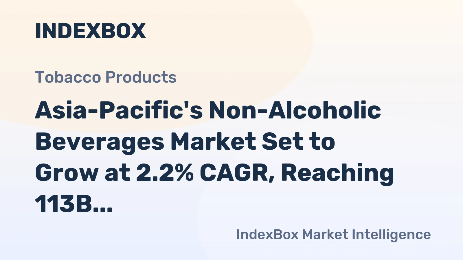 Asia-Pacific's Non-Alcoholic Beverages Market Set to Grow at 2.2% CAGR, Reaching 113B Litres by 2035