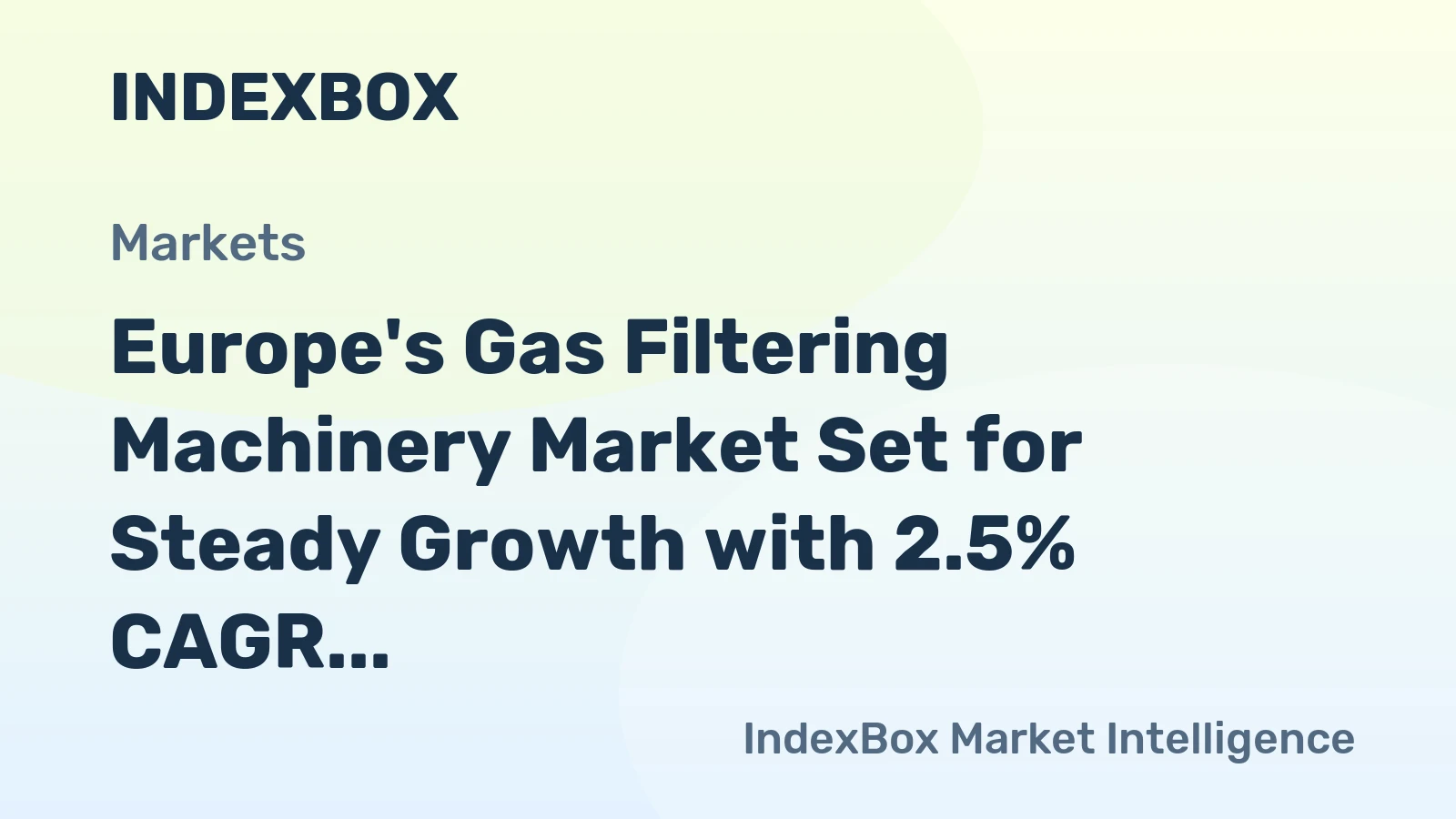 Europe's Gas Filtering Machinery Market Set for Steady Growth with 2.5% CAGR in Value Through 2035