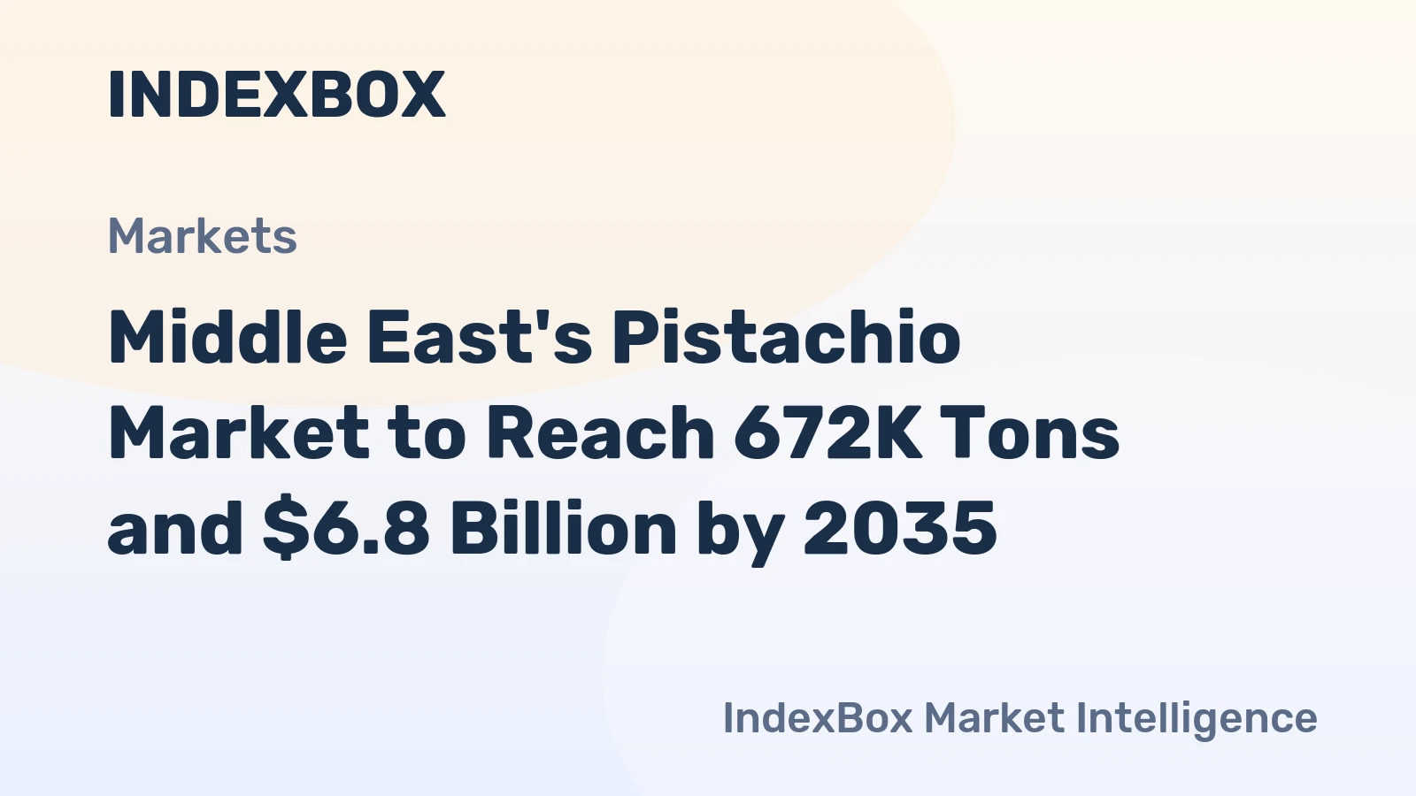 Middle East's Pistachio Market to Reach 672K Tons and $6.8 Billion by 2035