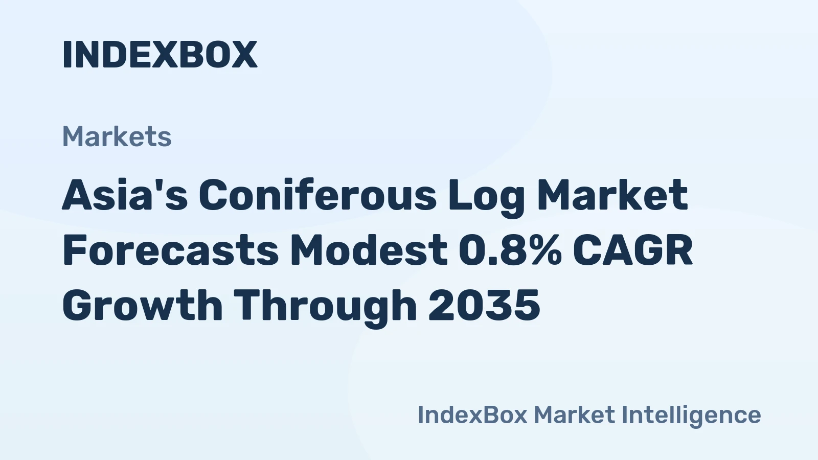 Asia's Coniferous Log Market Forecasts Modest 0.8% CAGR Growth Through 2035