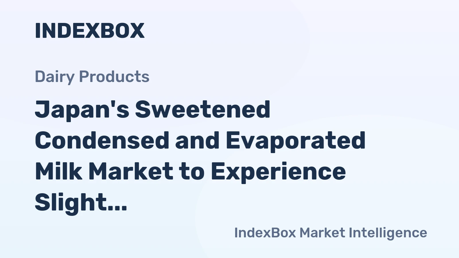 Japan's Sweetened Condensed and Evaporated Milk Market to Experience Slight Growth, Reaching 3.8K tons and $23M by 2035