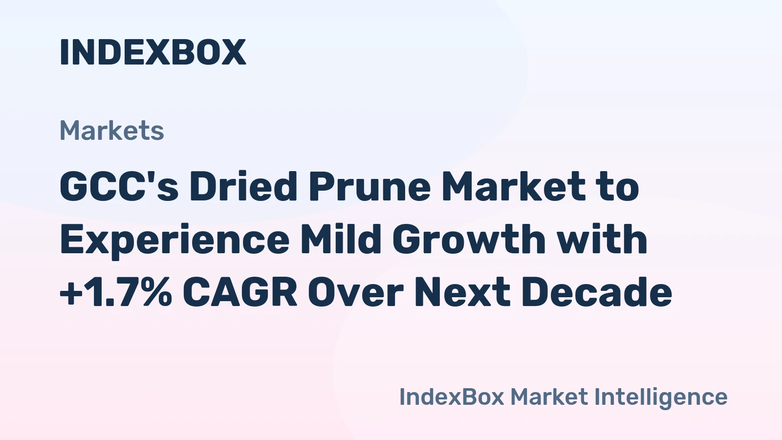 GCC's Dried Prune Market to Experience Mild Growth with +1.7% CAGR Over Next Decade
