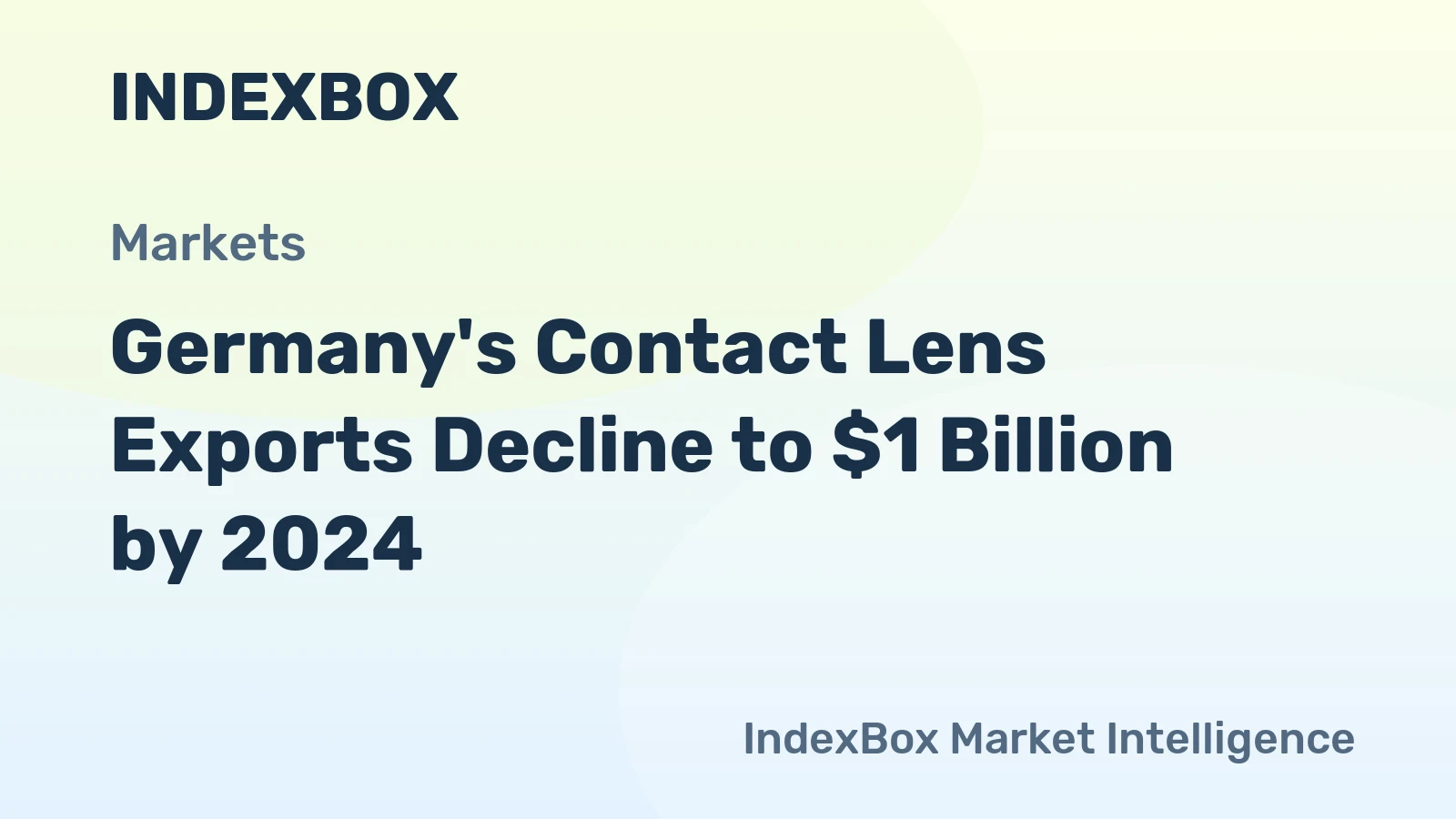 Germany's Contact Lens Exports Decline to $1 Billion by 2024
