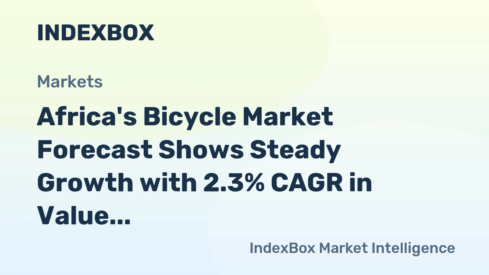 Africa's Bicycle Market Forecast Shows Steady Growth with 2.3% CAGR in Value Through 2035
