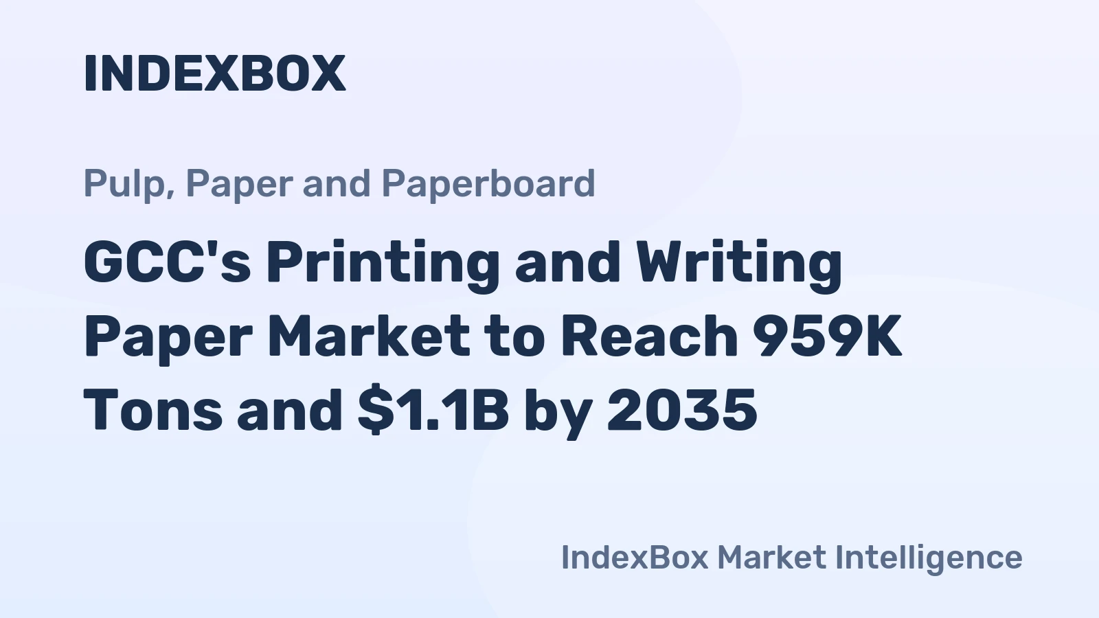 GCC's Printing and Writing Paper Market to Reach 959K Tons and $1.1B by 2035
