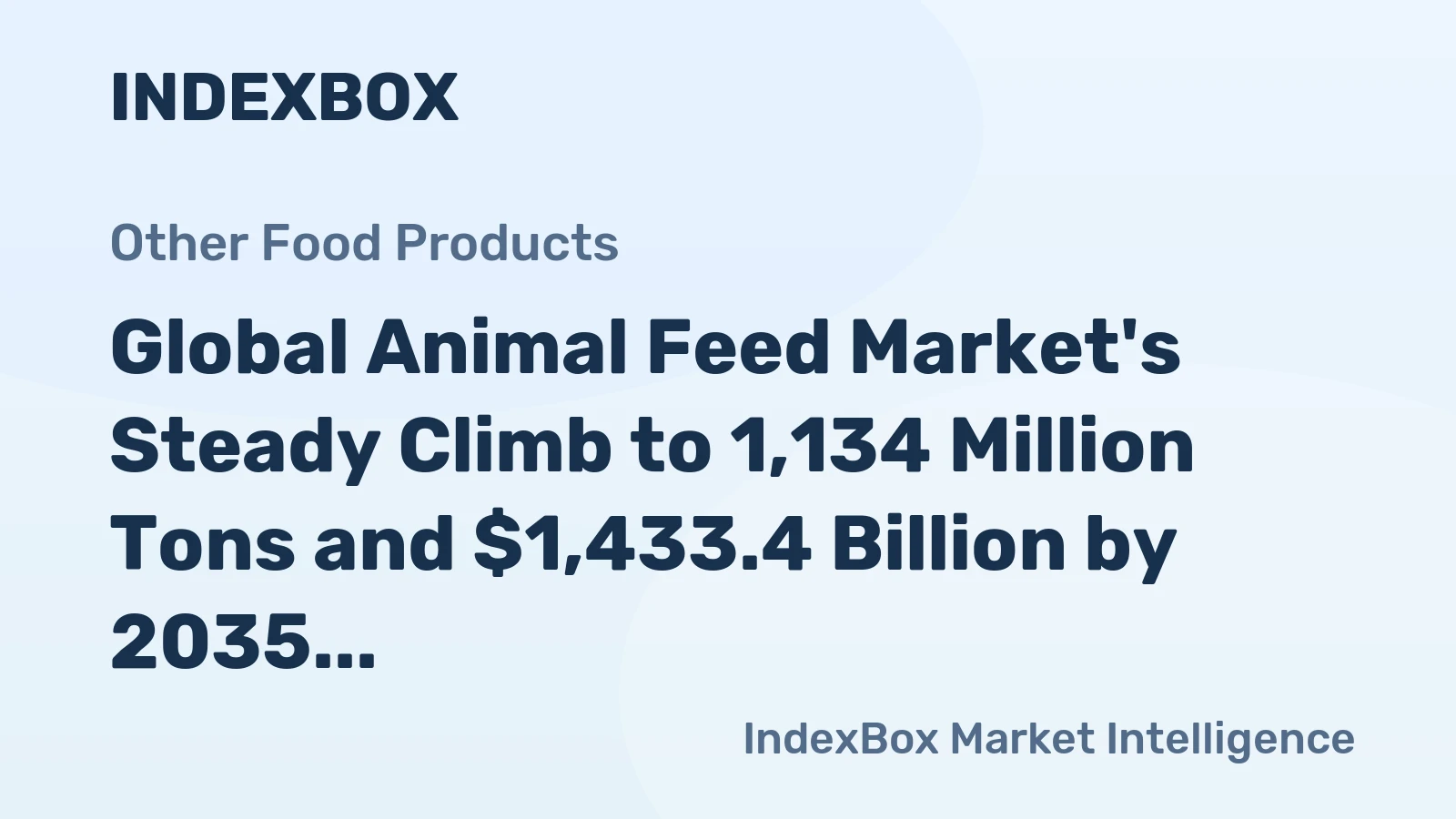 Global Animal Feed Market's Steady Climb to 1,134 Million Tons and $1,433.4 Billion by 2035