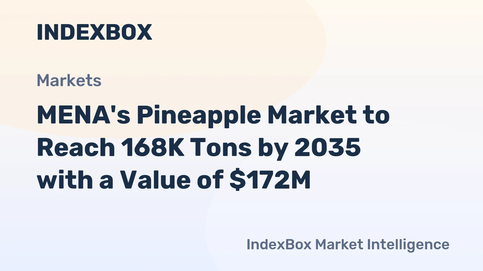 MENA's Pineapple Market to Reach 168K Tons by 2035 with a Value of $172M
