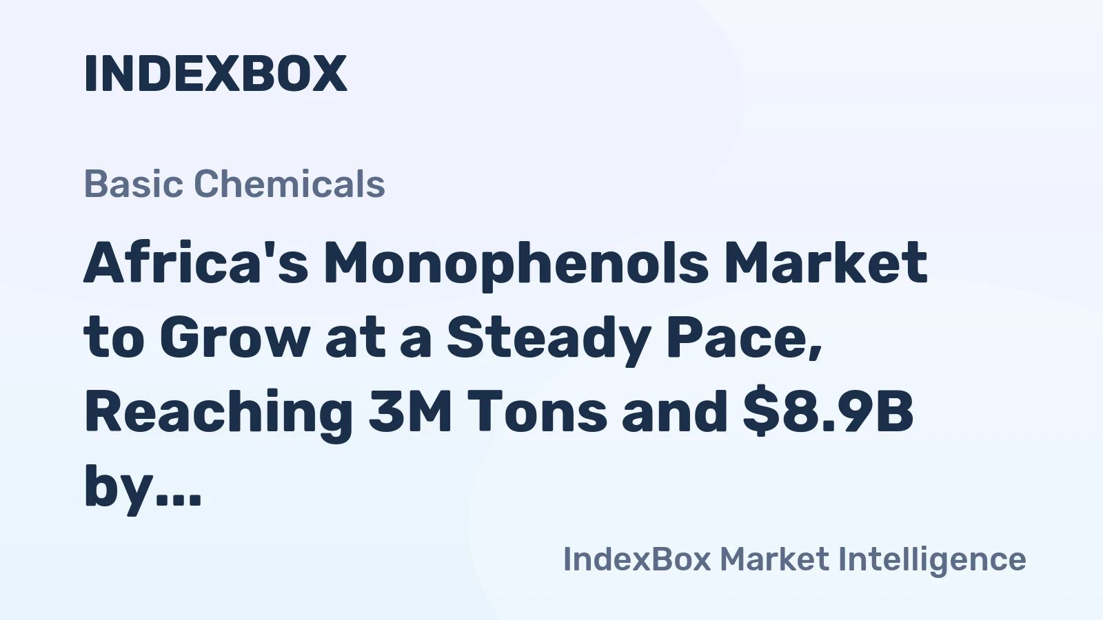 Africa's Monophenols Market to Grow at a Steady Pace, Reaching 3M Tons and $8.9B by 2035