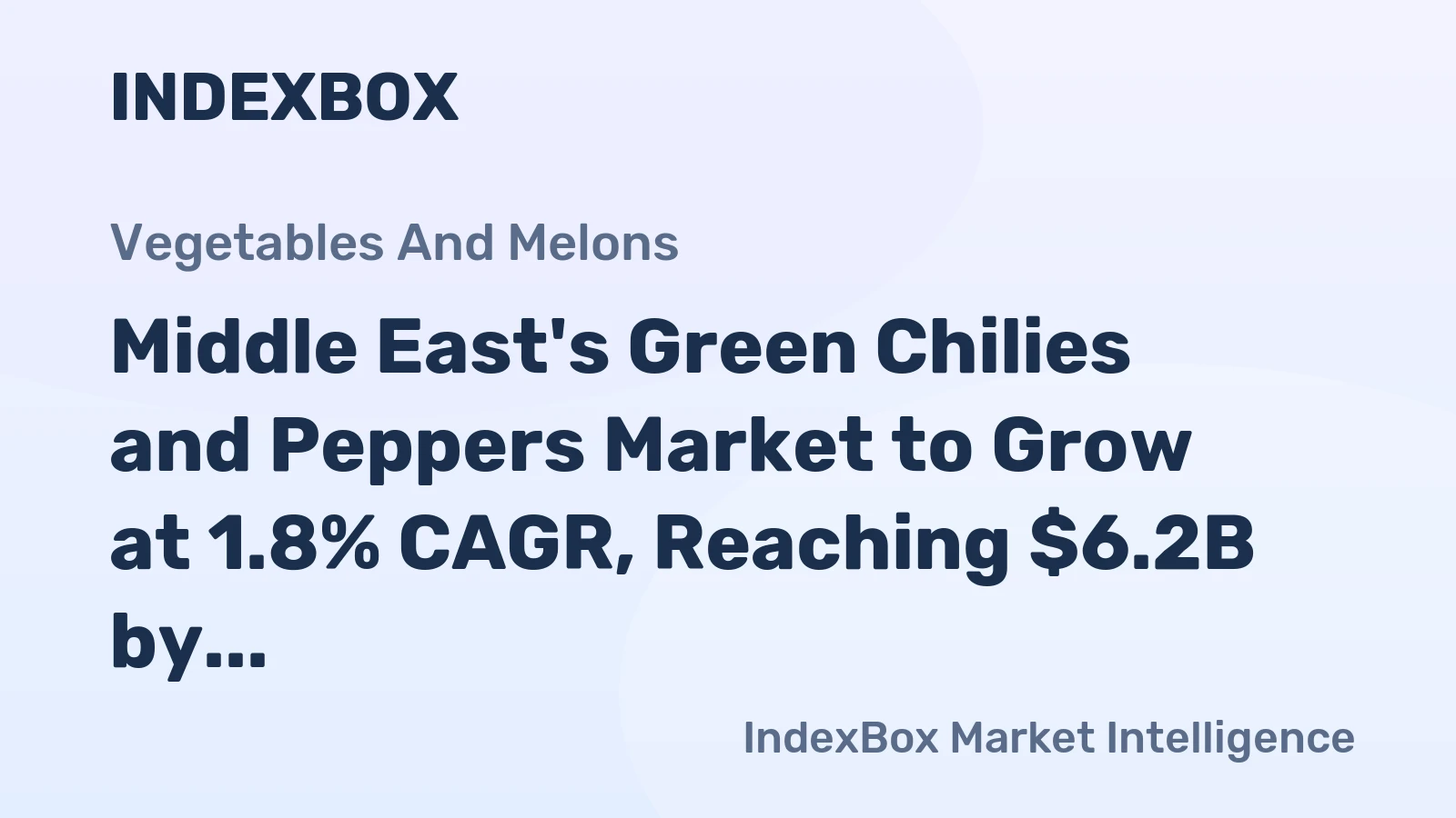 Middle East's Green Chilies and Peppers Market to Grow at 1.8% CAGR, Reaching $6.2B by 2035