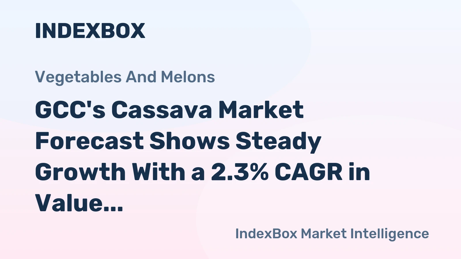 GCC's Cassava Market Forecast Shows Steady Growth With a 2.3% CAGR in Value Through 2035