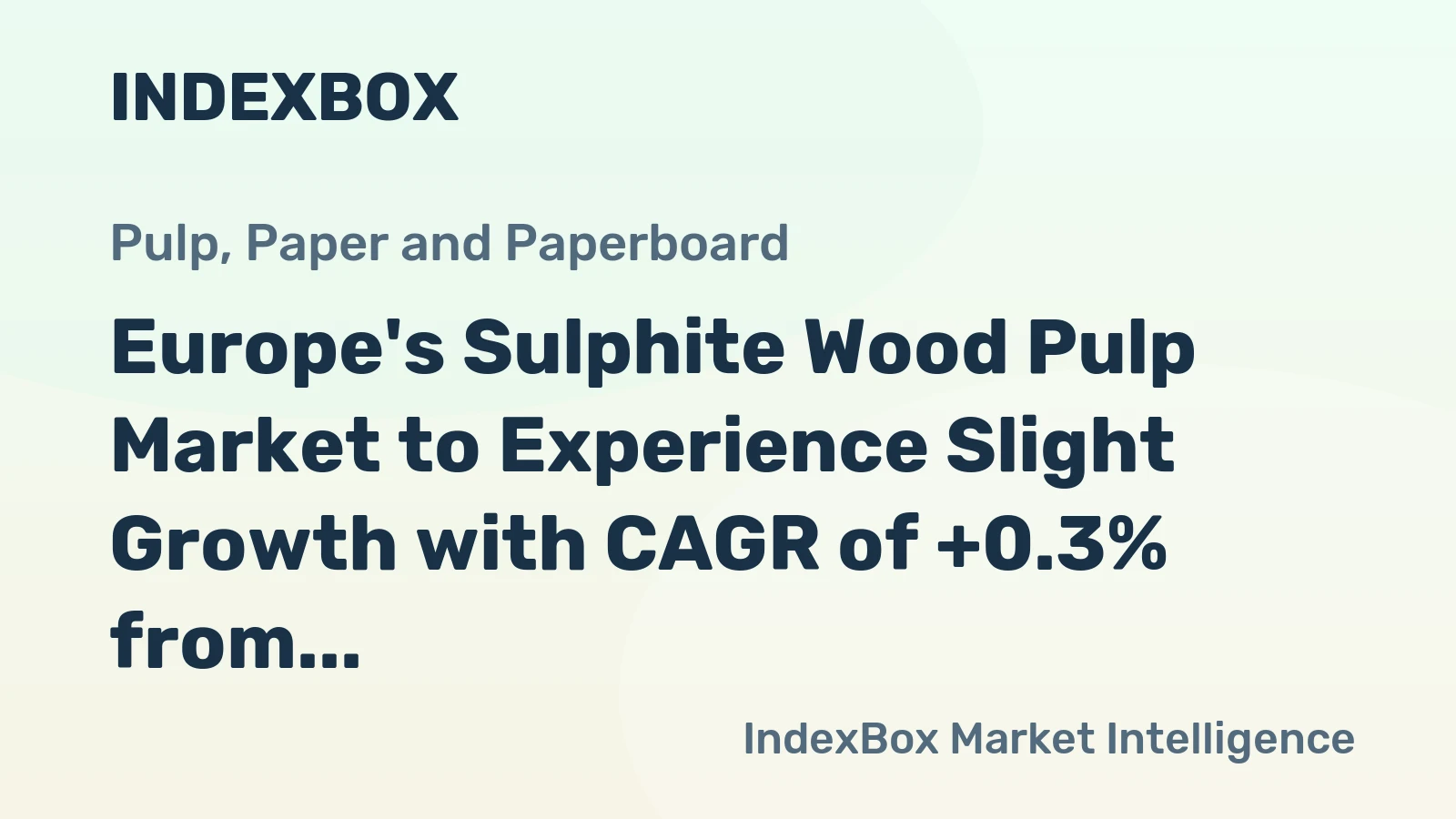 Europe's Sulphite Wood Pulp Market to Experience Slight Growth with CAGR of +0.3% from 2024 to 2035
