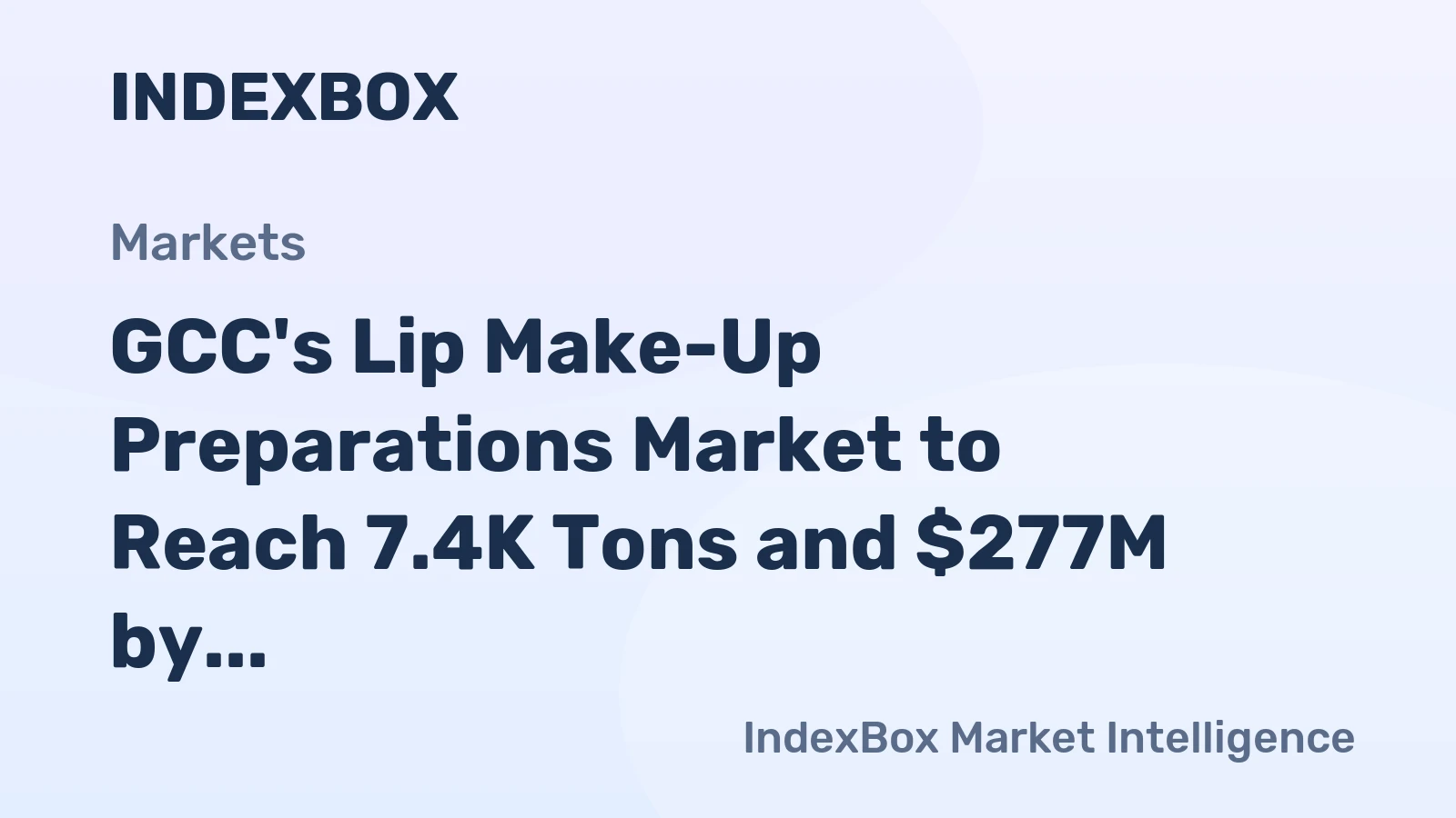GCC's Lip Make-Up Preparations Market to Reach 7.4K Tons and $277M by 2035