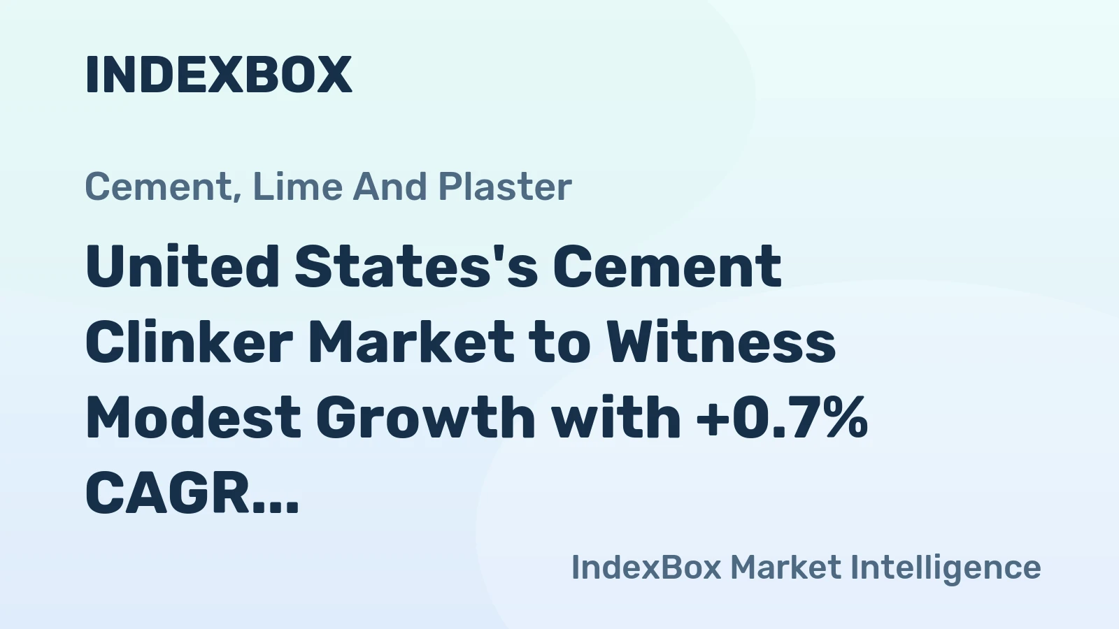 United States's Cement Clinker Market to Witness Modest Growth with +0.7% CAGR through 2035