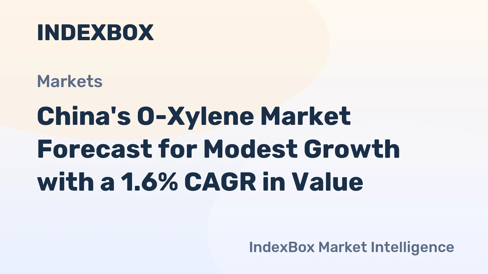 China's O-Xylene Market Forecast for Modest Growth with a 1.6% CAGR in Value