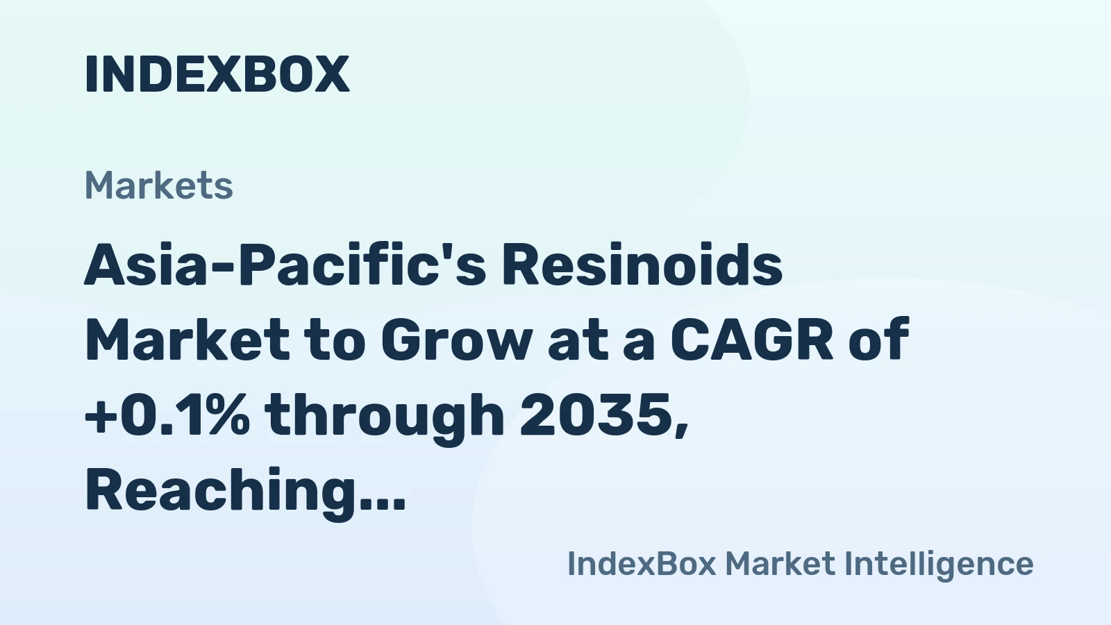 Asia-Pacific's Resinoids Market to Grow at a CAGR of +0.1% through 2035, Reaching 30K tons