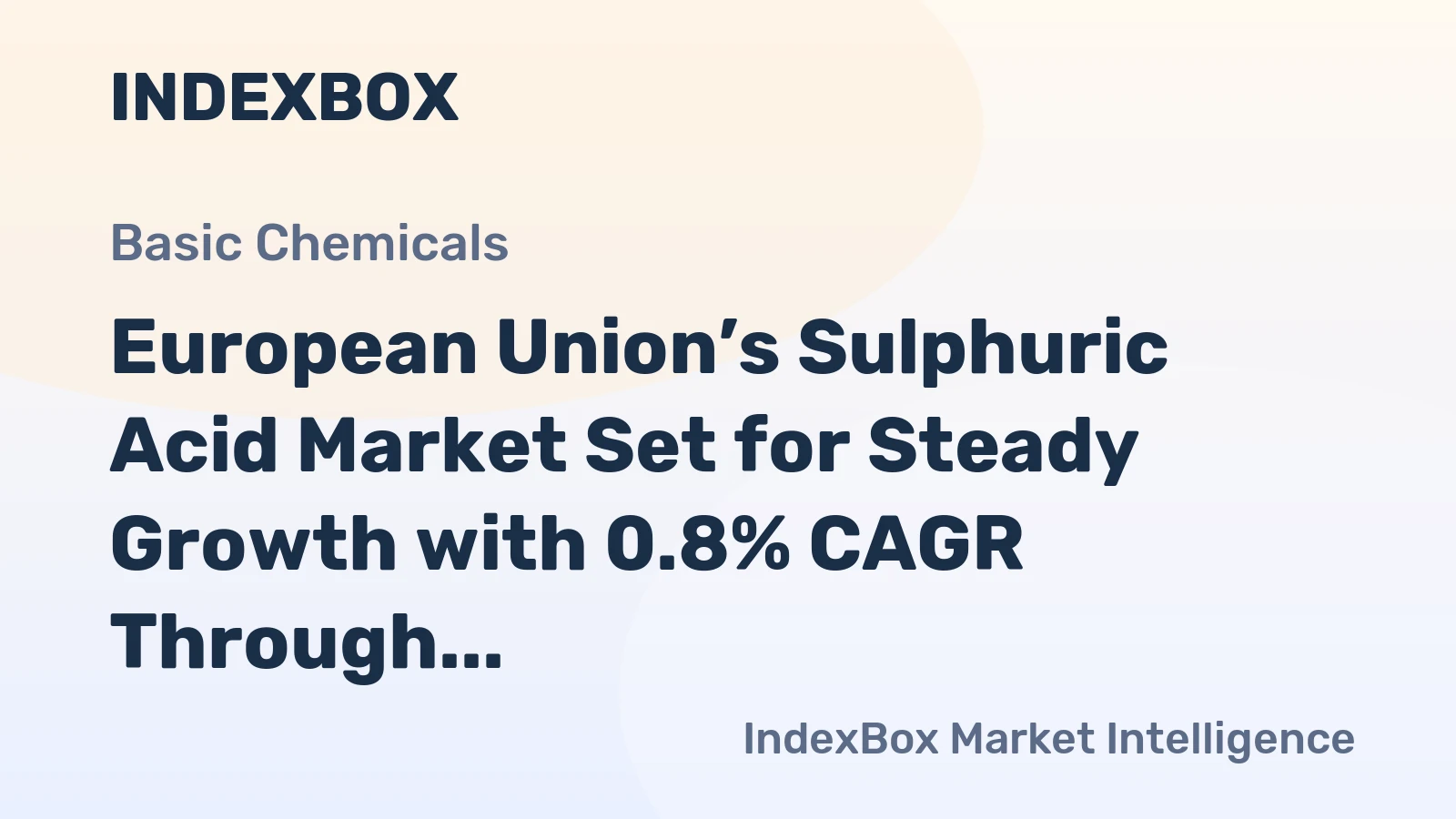European Union’s Sulphuric Acid Market Set for Steady Growth with 0.8% CAGR Through 2035