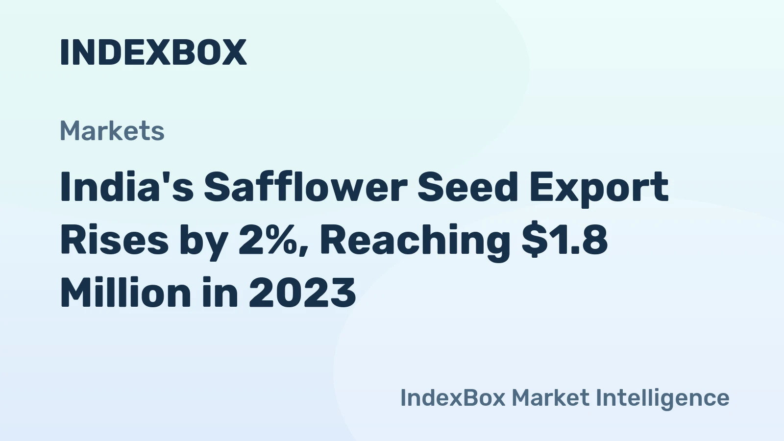 India's Safflower Seed Export Rises by 2%, Reaching $1.8 Million in 2023