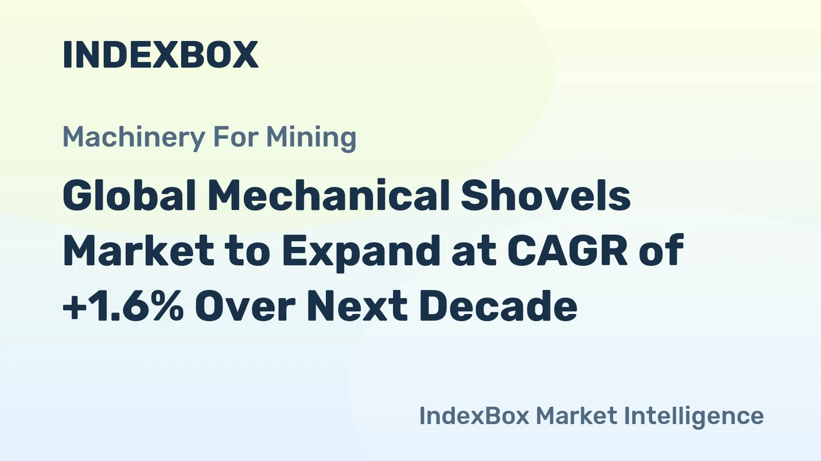 Global Mechanical Shovels Market to Expand at CAGR of +1.6% Over Next Decade