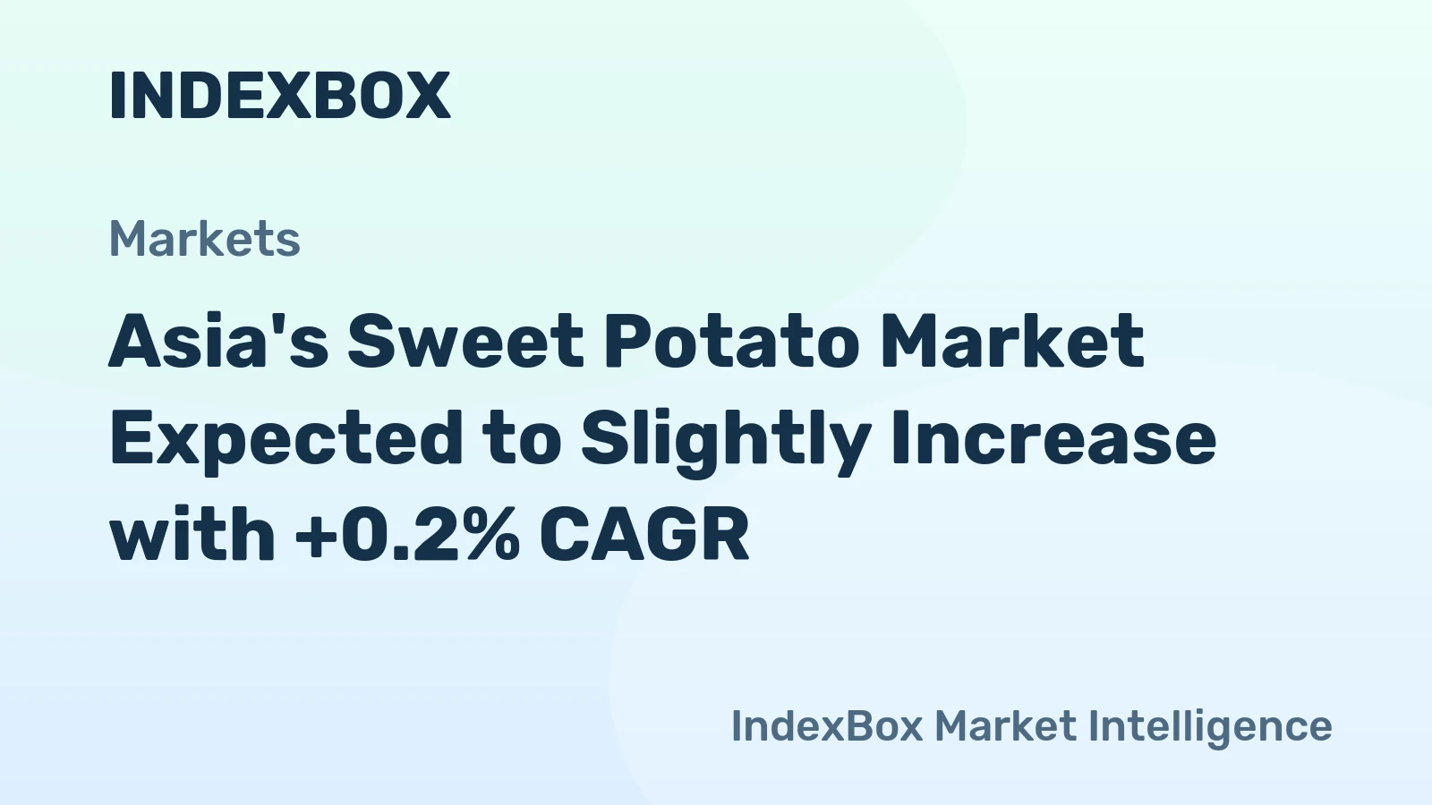 Asia's Sweet Potato Market Expected to Slightly Increase with +0.2% CAGR