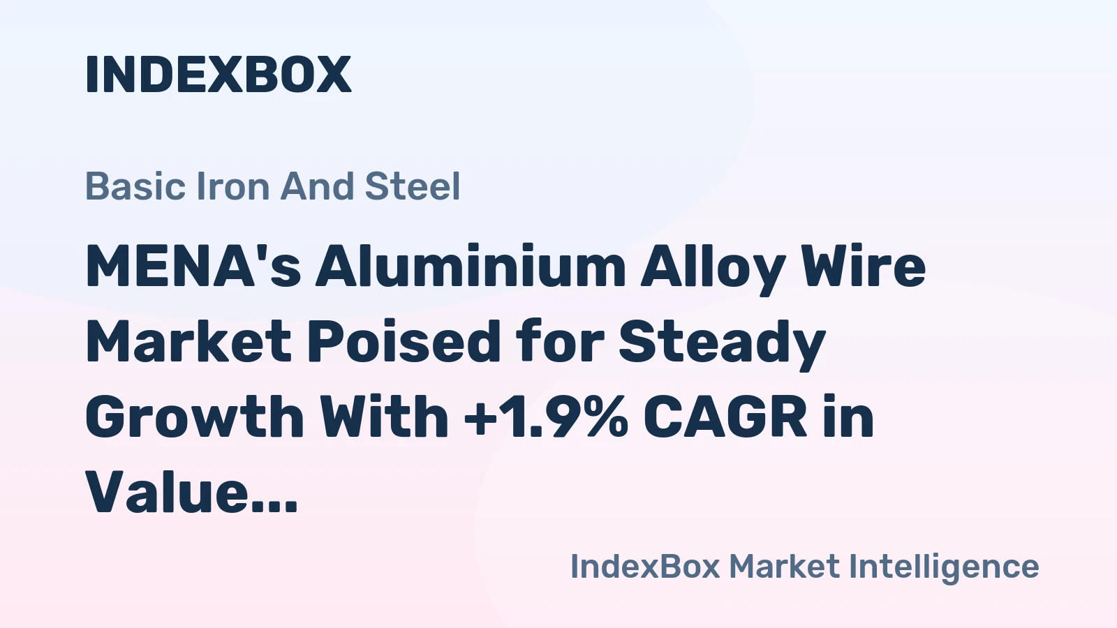 MENA's Aluminium Alloy Wire Market Poised for Steady Growth With +1.9% CAGR in Value