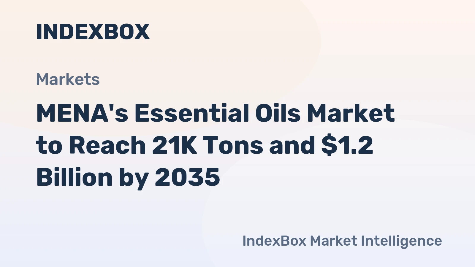 MENA's Essential Oils Market to Reach 21K Tons and $1.2 Billion by 2035