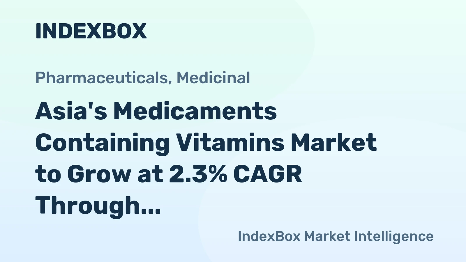 Asia's Medicaments Containing Vitamins Market to Grow at 2.3% CAGR Through 2035