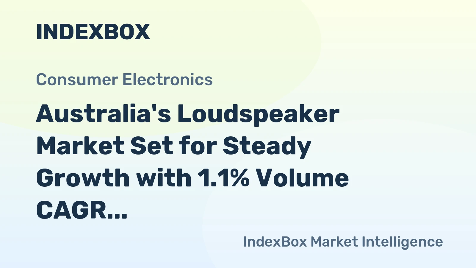 Australia's Loudspeaker Market Set for Steady Growth with 1.1% Volume CAGR Through 2035