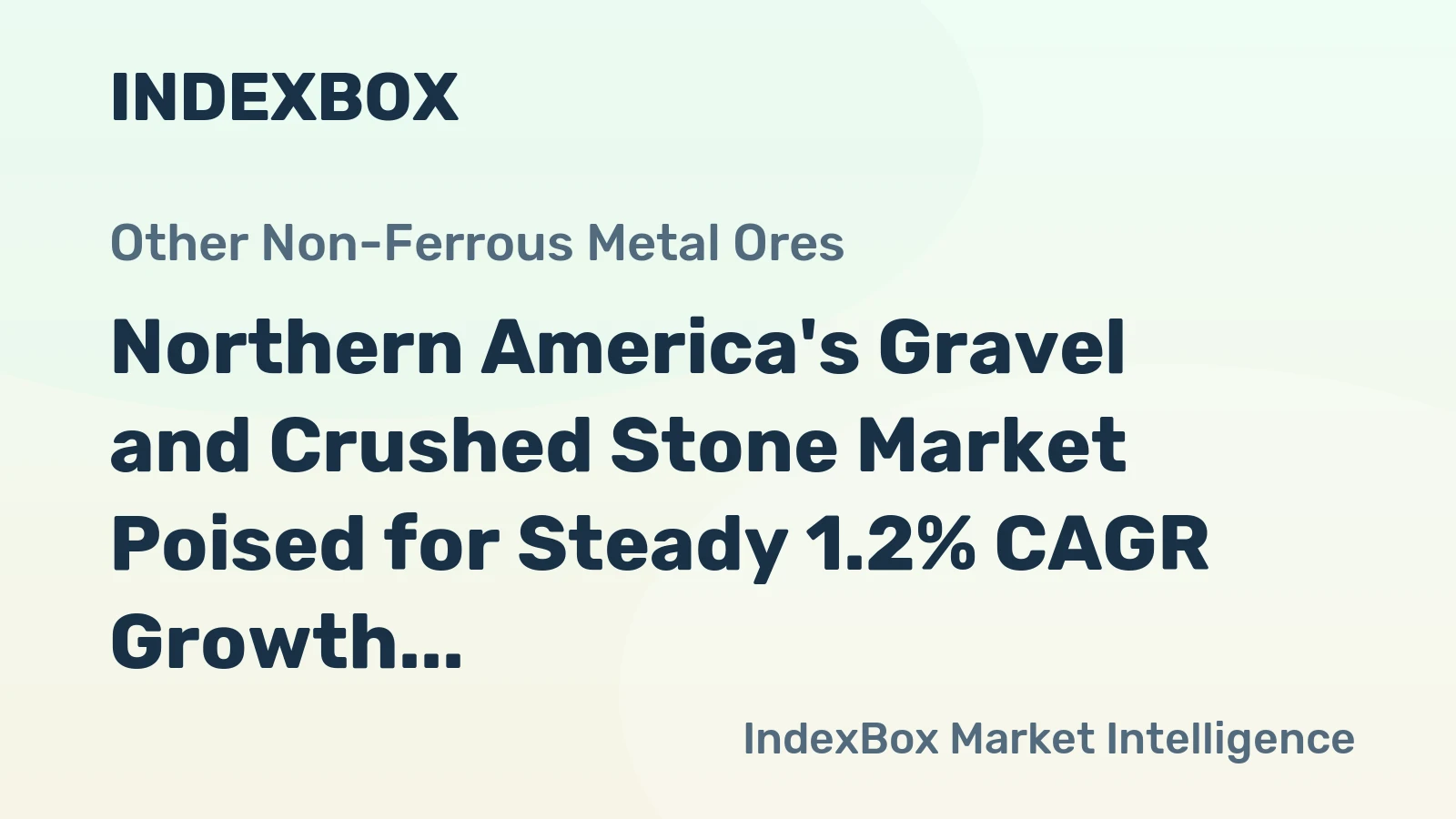 Northern America's Gravel and Crushed Stone Market Poised for Steady 1.2% CAGR Growth Through 2035