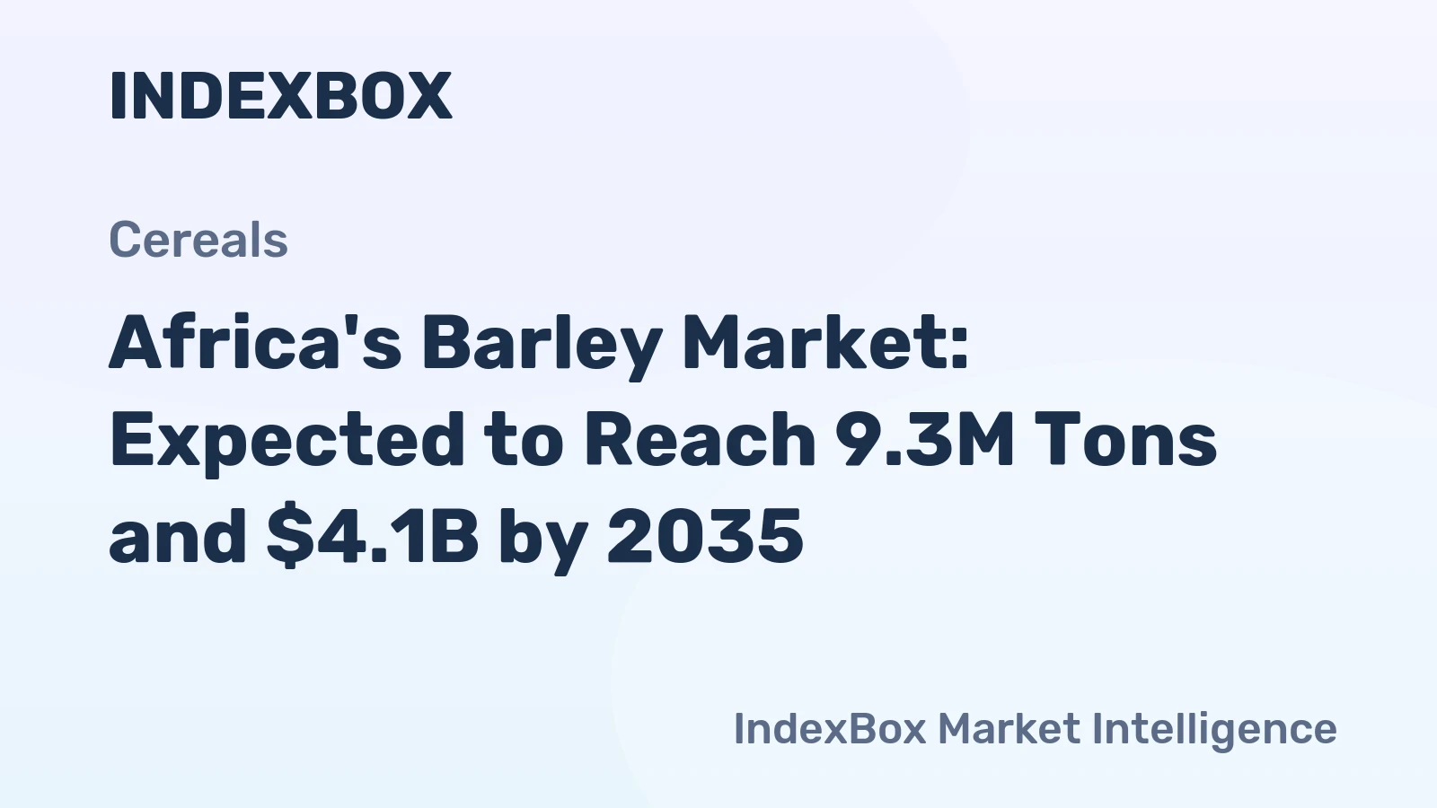 Africa's Barley Market: Expected to Reach 9.3M Tons and $4.1B by 2035