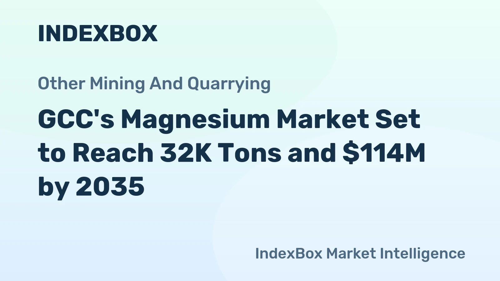 GCC's Magnesium Market Set to Reach 32K Tons and $114M by 2035