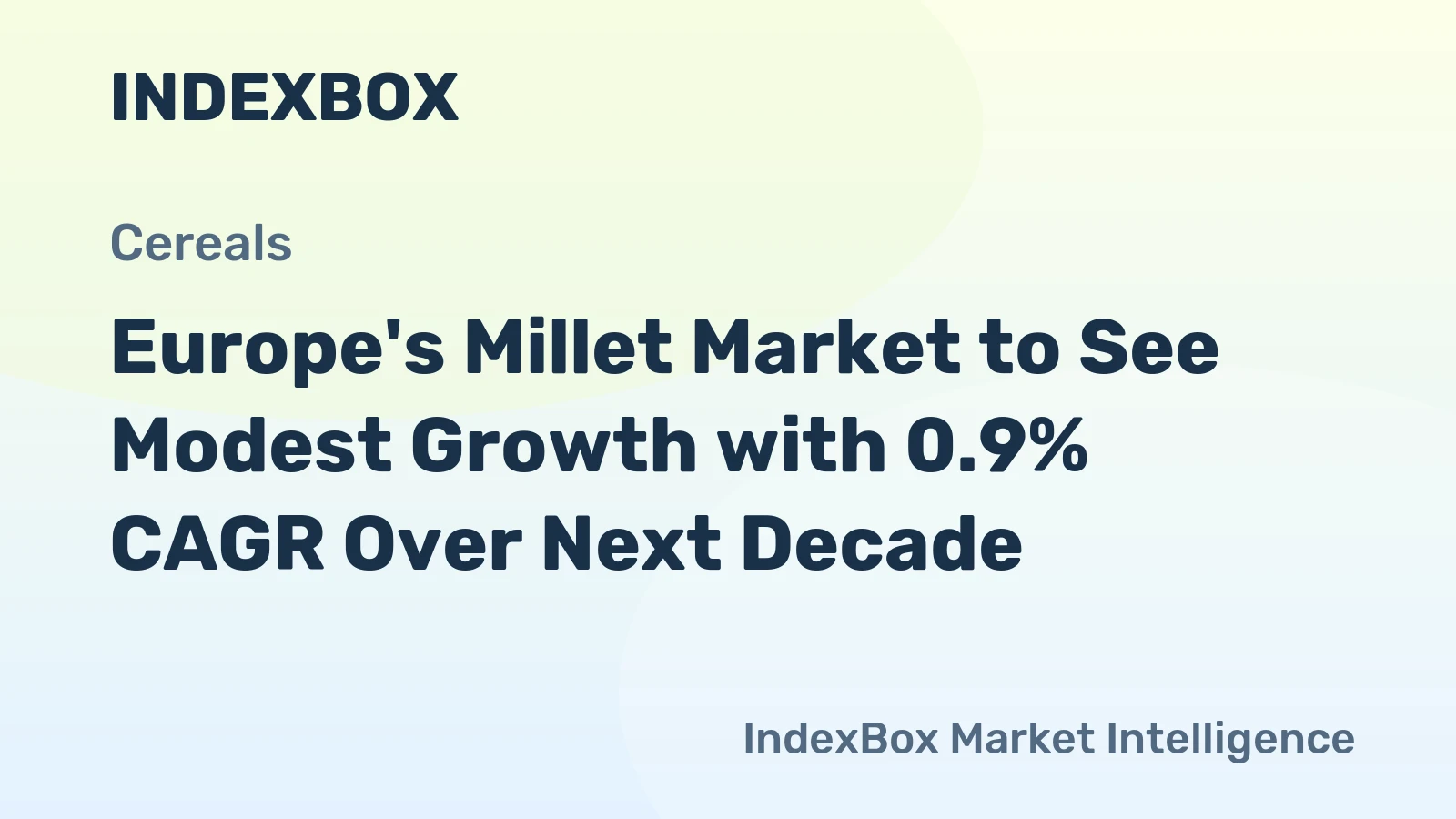 Europe's Millet Market to See Modest Growth with 0.9% CAGR Over Next Decade