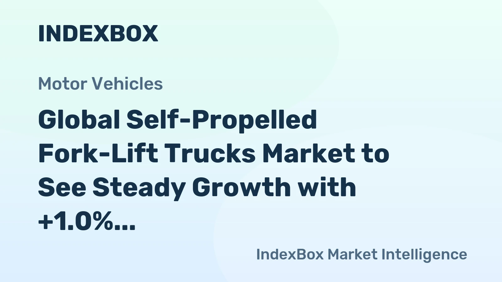 Global Self-Propelled Fork-Lift Trucks Market to See Steady Growth with +1.0% CAGR through 2035