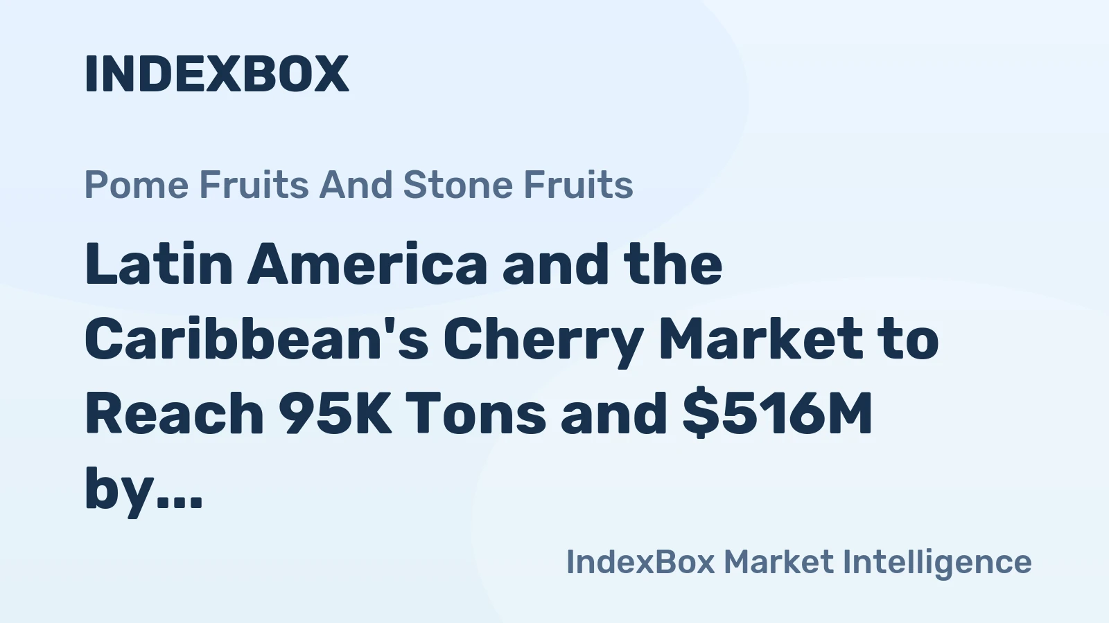 Latin America and the Caribbean's Cherry Market to Reach 95K Tons and $516M by 2035