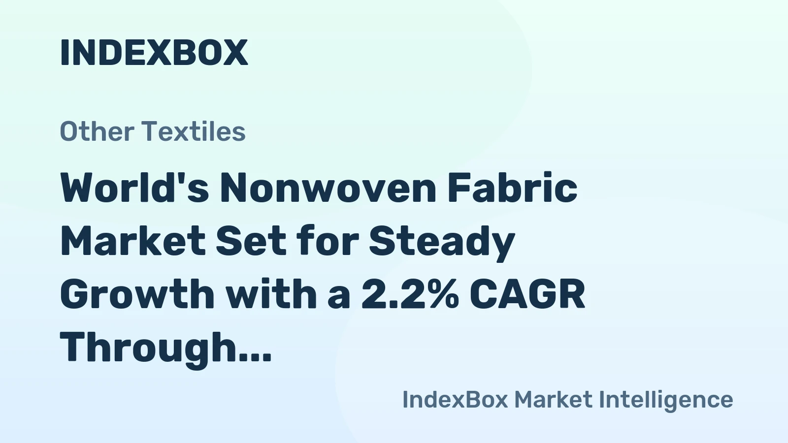World's Nonwoven Fabric Market Set for Steady Growth with a 2.2% CAGR Through 2035