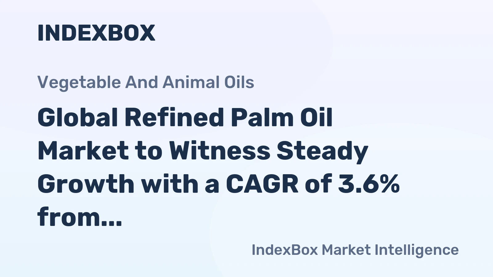 Global Refined Palm Oil Market to Witness Steady Growth with a CAGR of 3.6% from 2024 to 2035